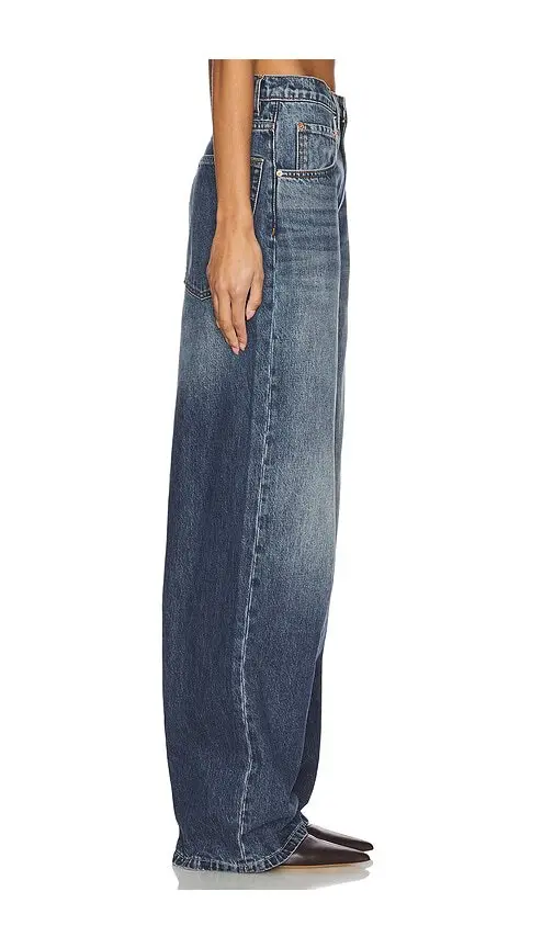 GRLFRND Enya Drop Rise Jeans In Dark Wash - Park City