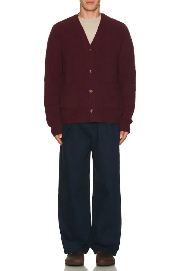 WAO Solid Brushed Cardigan