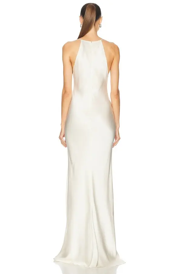 Lapointe Satin Halter Gown