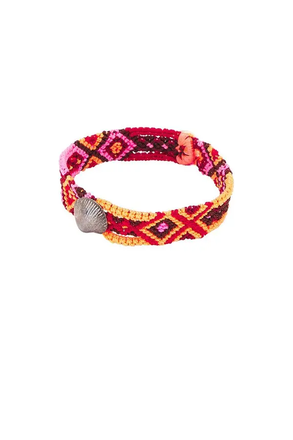 Dezso By Sara Beltran Classic Anadara Mexican Bracelet - Flamingo Sunset