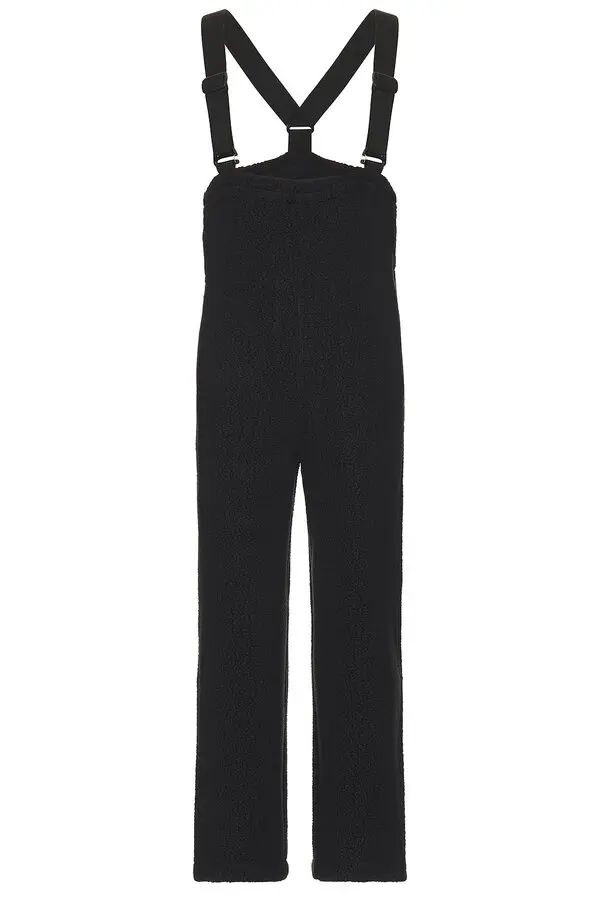 SNOW PEAK Thermal Boa Fleece Overalls - Black