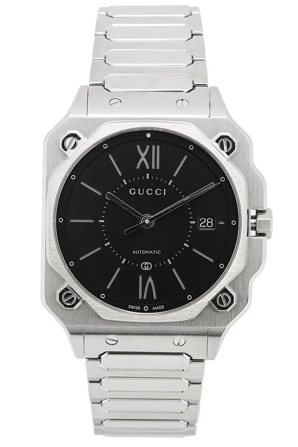 Gucci G-flat 36mm Watch - Silver & Black