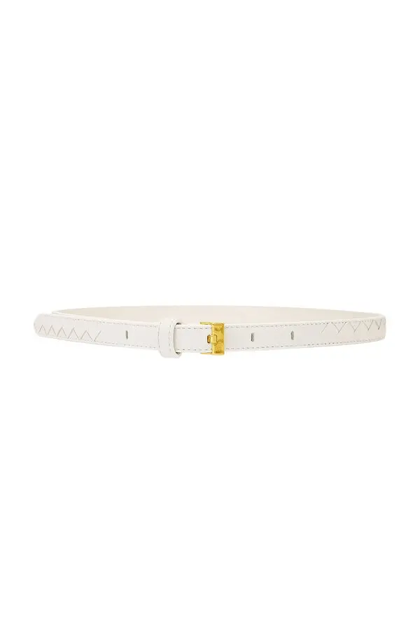 Bottega Veneta Intrecciato Leather Belt - Chalk & Muse Brass