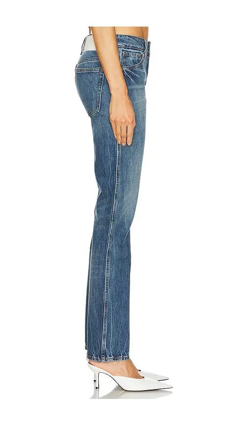 GRLFRND Isabel Low Rise Straight Jeans - Denim-medium
