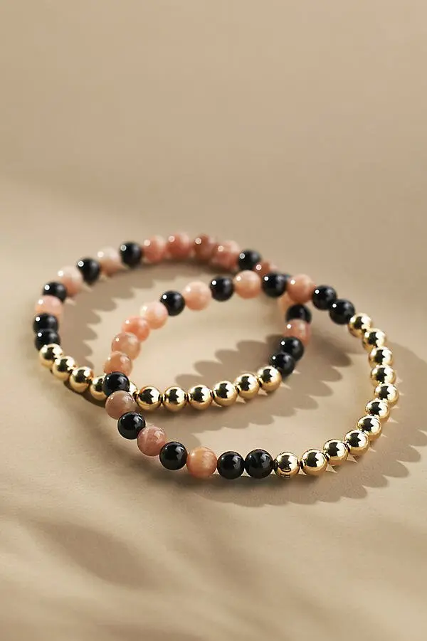 THE HEALER'S COLLECTION Set Of Two Bracelets - Gold