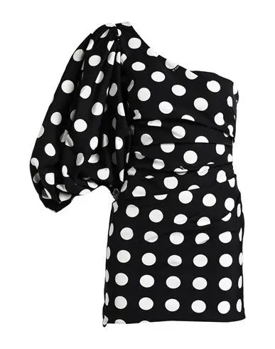 Pinko Mini Polka Dot One-shoulder Dress - Black