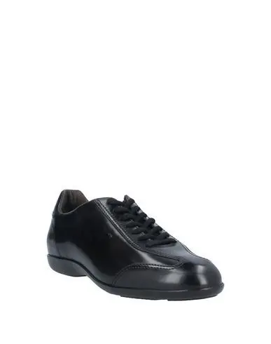 Santoni Low-top Leather Sneakers - Black