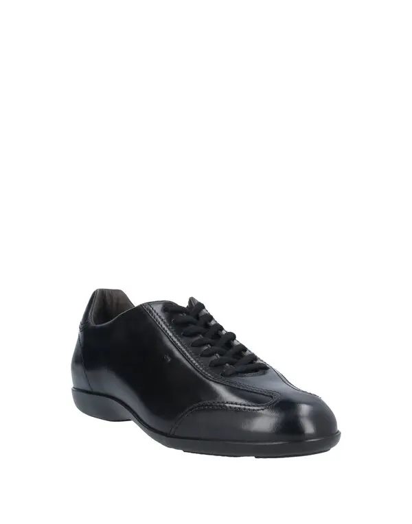 Santoni Low-top Leather Sneakers - Black