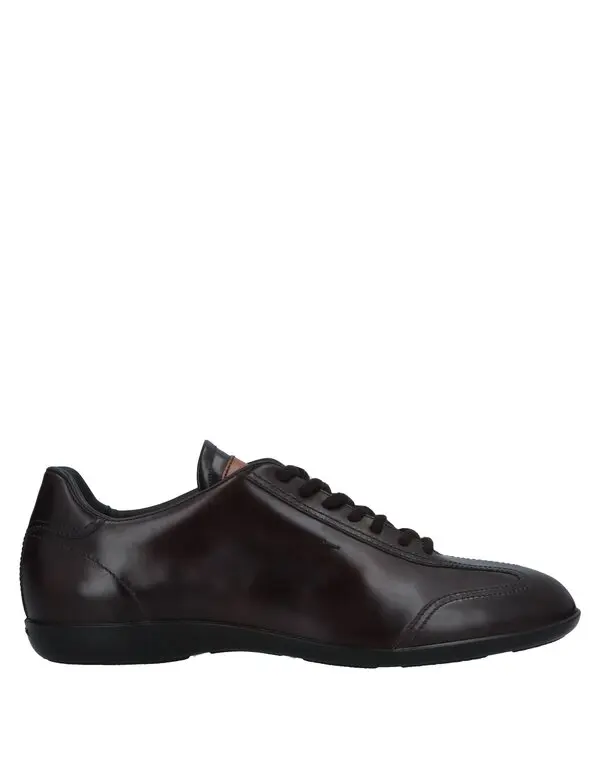 Santoni Leather Low-top Sneakers - Brown