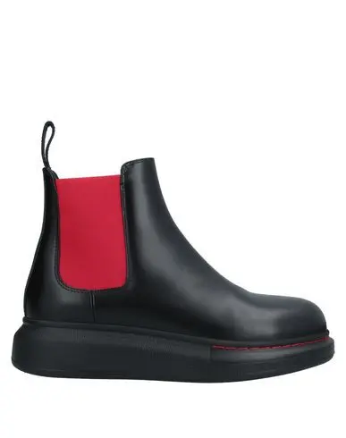 Alexander McQueen Leather Ankle Boots - Black