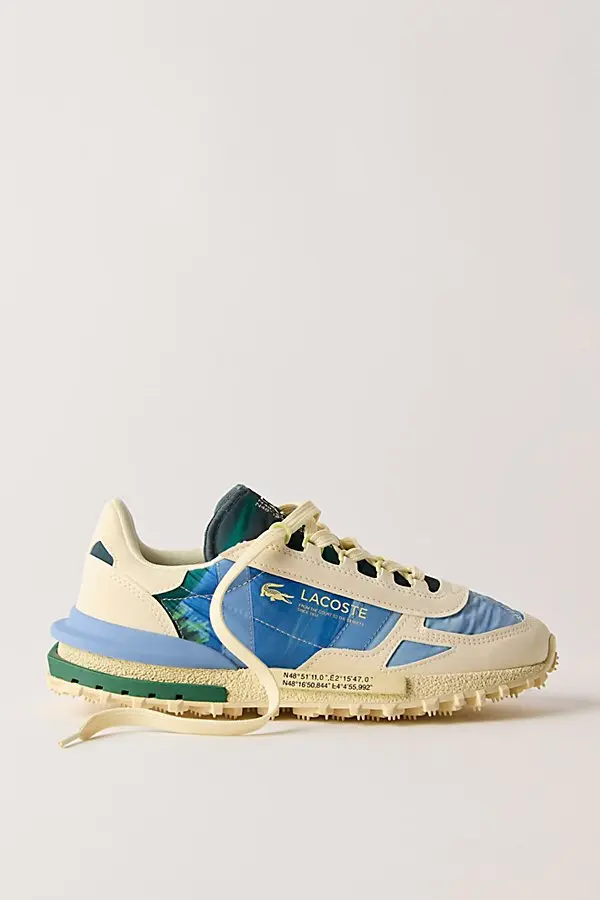 Lacoste Elite Active Sneakers - Light Yellow/blue