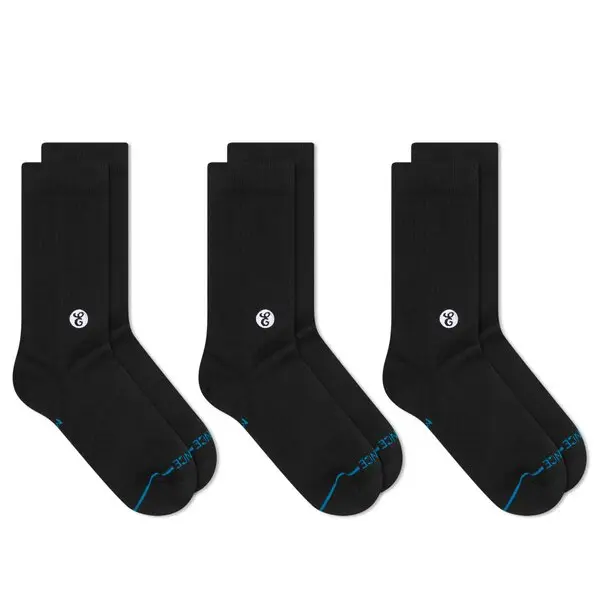 E BY END. Stance Basic Crew 3-pack - Black