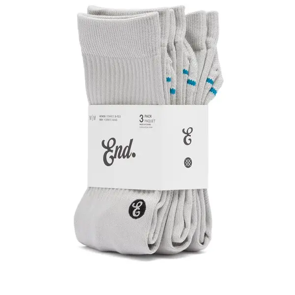 E BY END. Basic Crew Socks 3 Pack