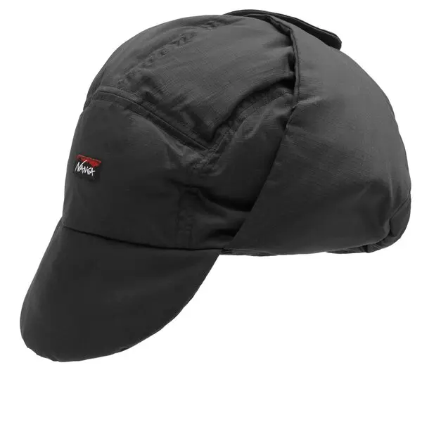 NANGA Hinoc Ripstop Down Ear Flap Cap - Black