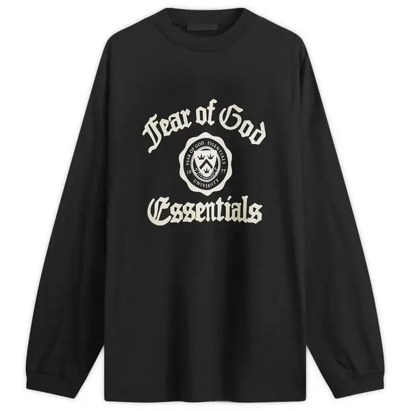 Fear Of God University Long Sleeve T-Shirt In Black - 45% Off