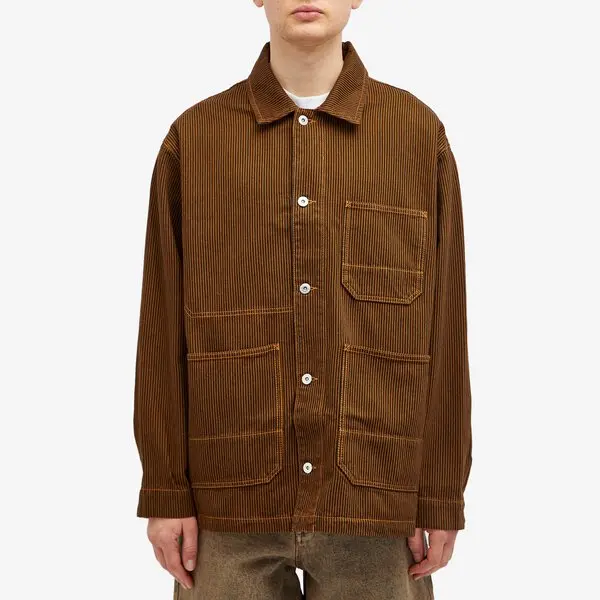 POLAR SKATE CO. Hickory Stripe Ezra Jacket - Rust