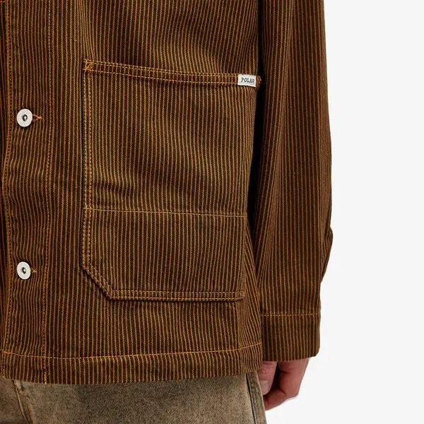 POLAR SKATE CO. Hickory Stripe Ezra Jacket - Rust