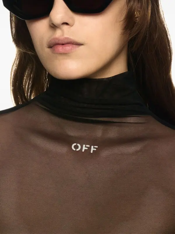 Off-White Stamp Long-sleeve Top - Black