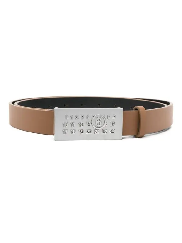 MAISON MARGIELA Numbers-motif Belt - Brown