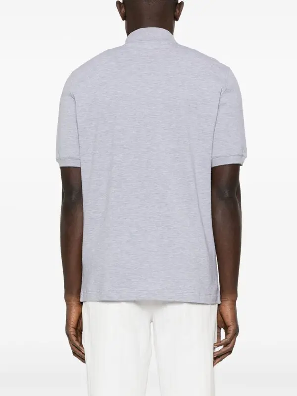 Brunello Cucinelli Logo-print Polo Shirt - Grey