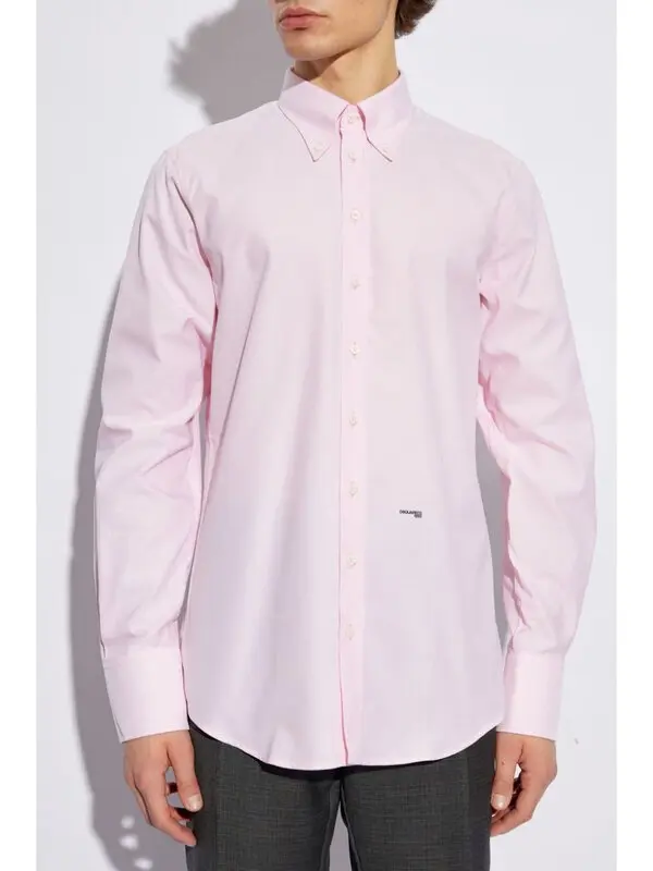 Dsquared2 Logo-embroidered Shirt - Pink