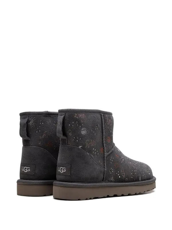 UGG Classic Mini Zodiac Printed Boots - Grey