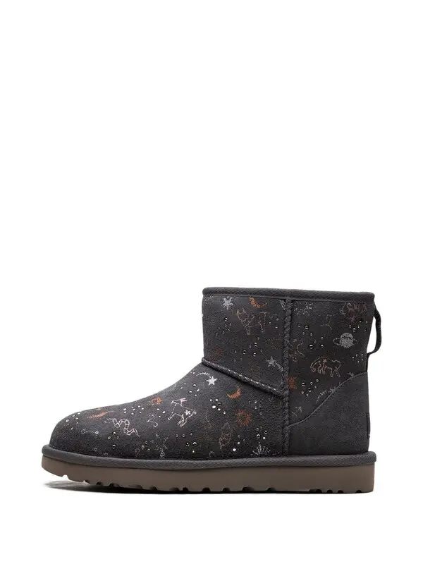 UGG Classic Mini Zodiac Printed Boots - Grey