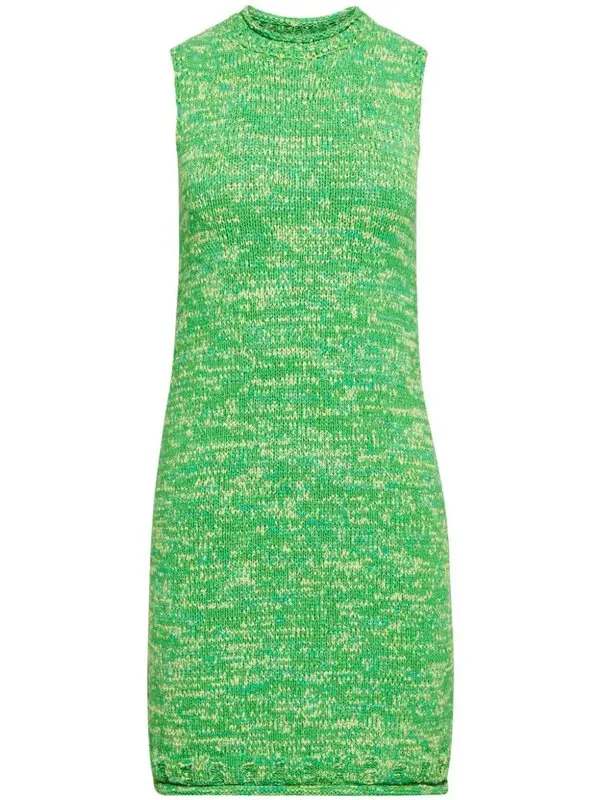 JW Anderson Space-dye Knit Mini Dress - Green