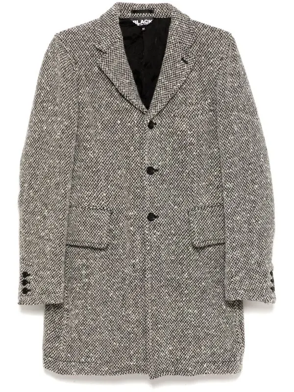 BLACK COMME DES GARÇONS Herringbone Tweed Coat