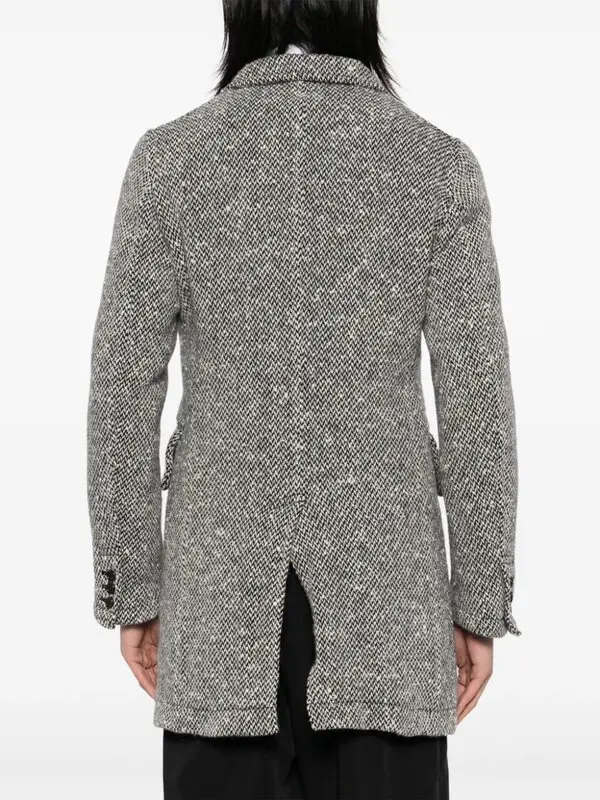 BLACK COMME DES GARÇONS Herringbone Tweed Coat