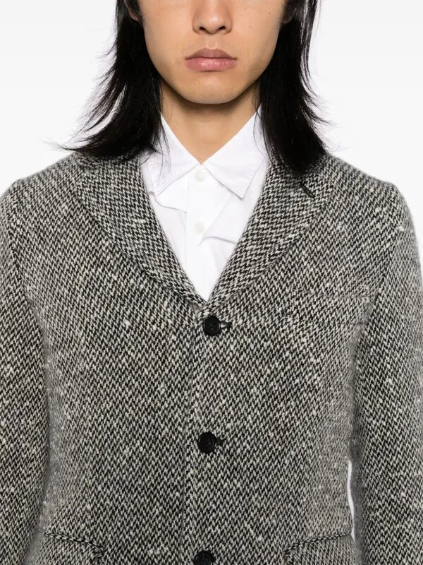 BLACK COMME DES GARÇONS Herringbone Tweed Coat