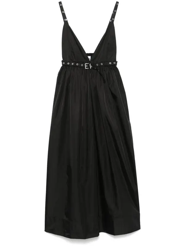 GANNI Duchesse Strap Midi Dress