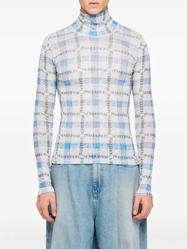 JW Anderson Logo Grid-print T-shirt