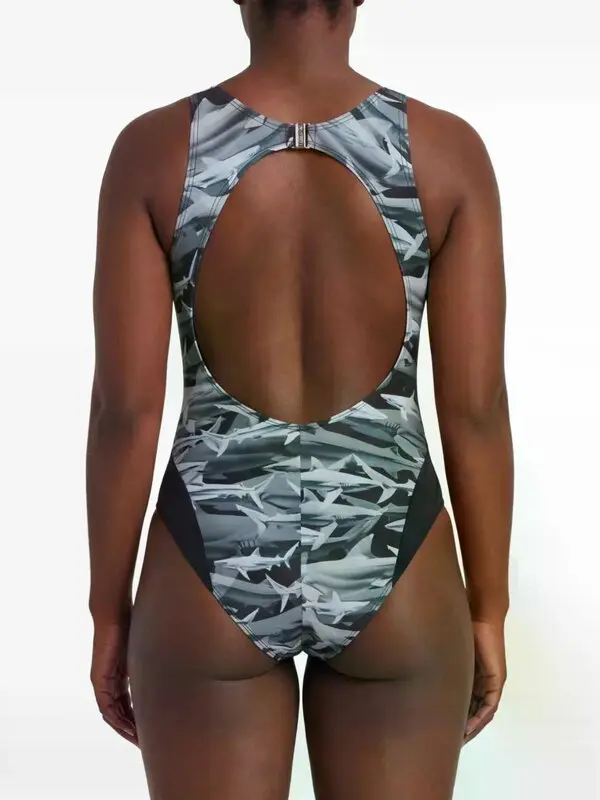 LET'S SWIM Shark-print Swimsuit