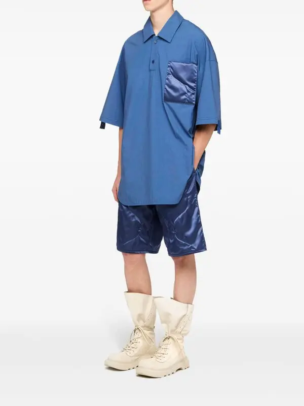 JW Anderson Quilted-pocket Polo Shirt - Blue