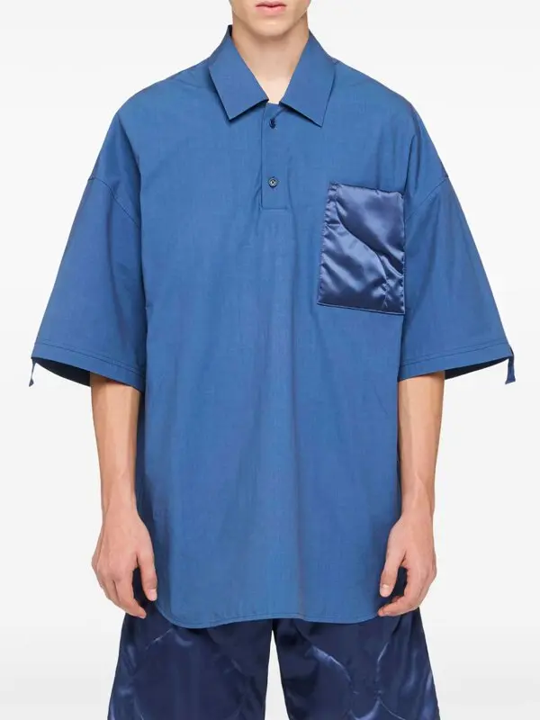 JW Anderson Quilted-pocket Polo Shirt - Blue