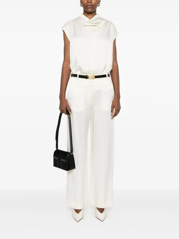 TOTEME Crepe De Chine Trousers - Neutrals