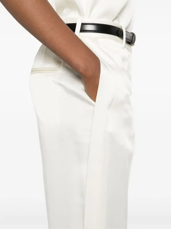 TOTEME Crepe De Chine Trousers - Neutrals