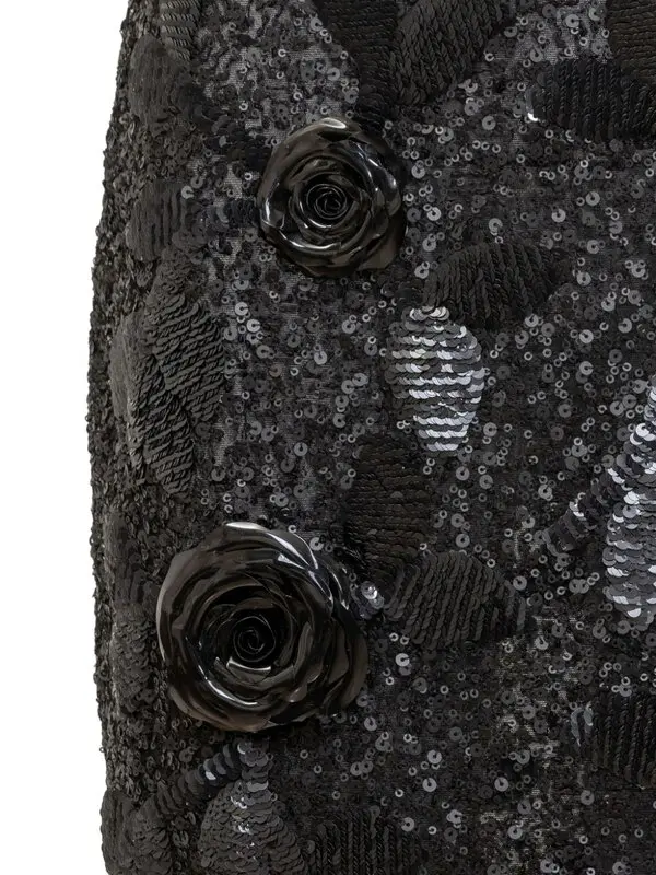 DES_PHEMMES Sequin-embellished Midi Skirt