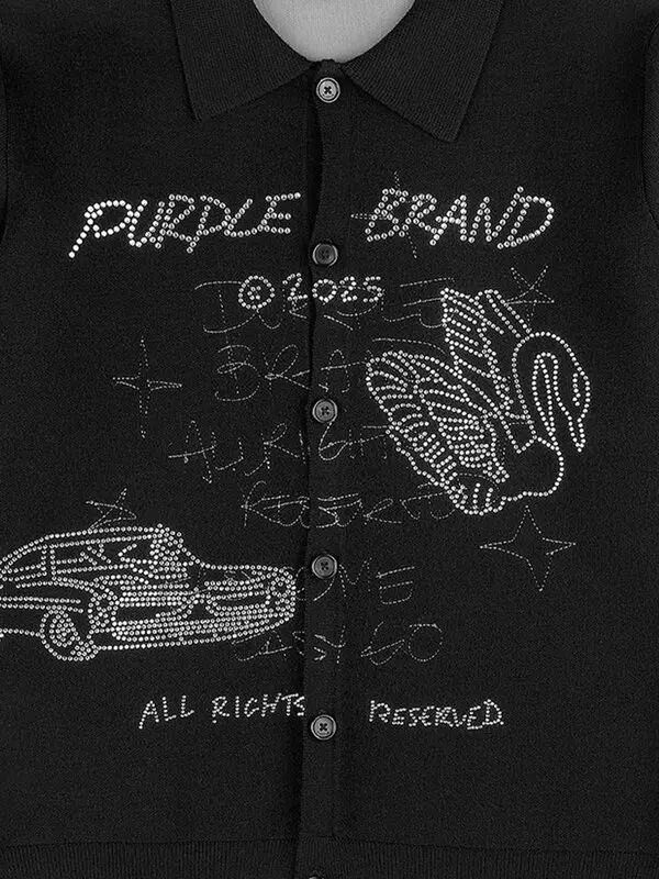 PURPLE BRAND Scratch Cardigan