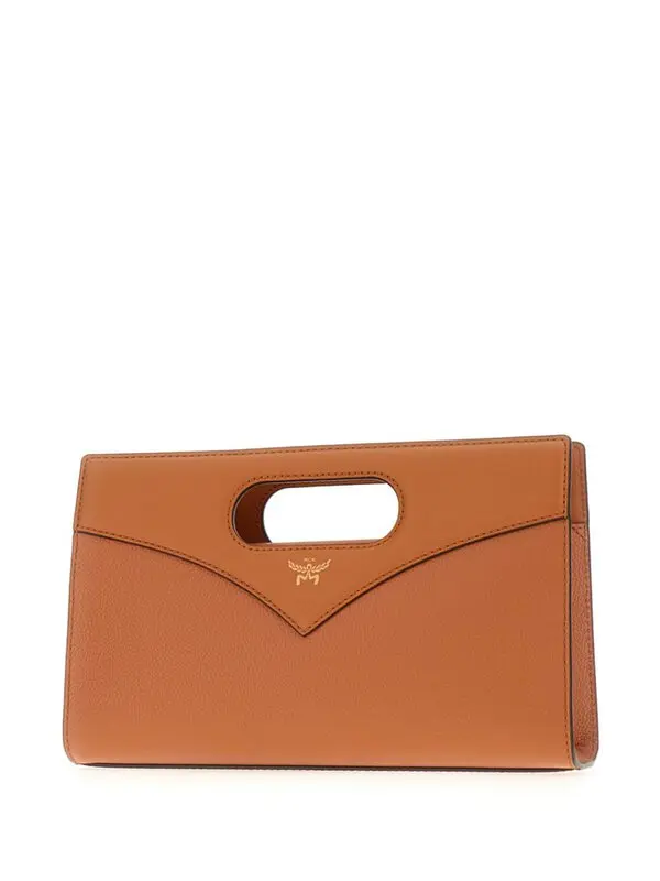 Mcm Small Diamond Tote Bag - Brown