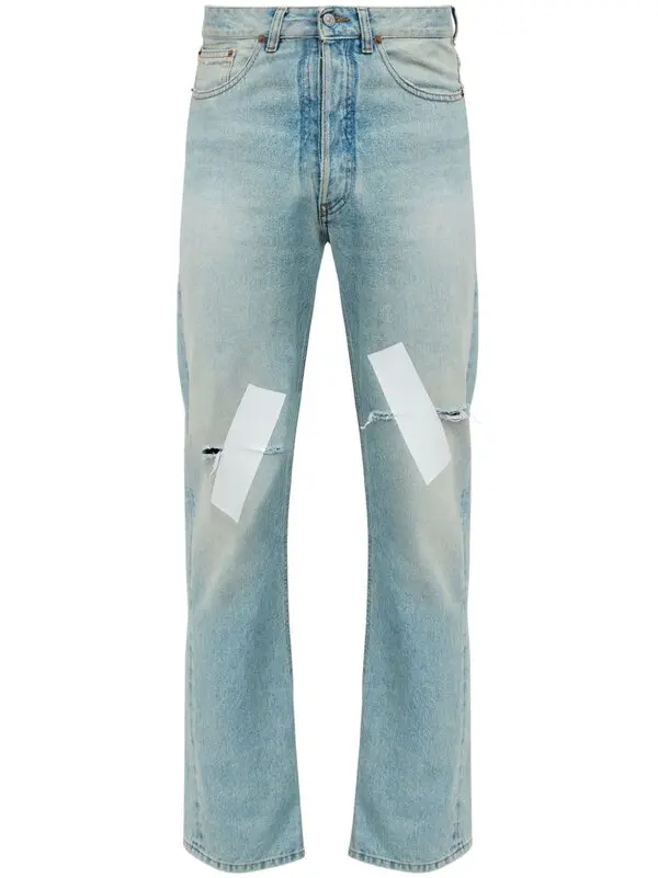 MAISON MARGIELA Distressed Straight Jeans - Blue