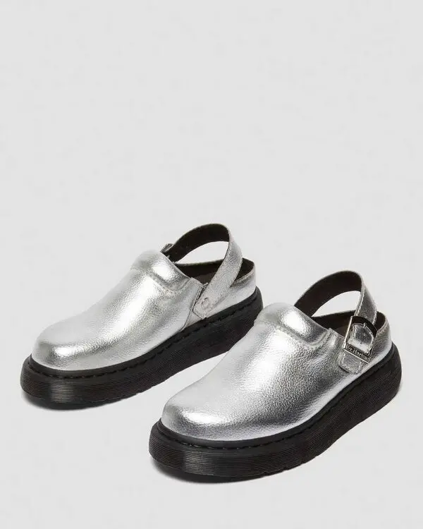 Dr. Martens Laketen Slingback Mule In Silver - 40% Off  display picture 2