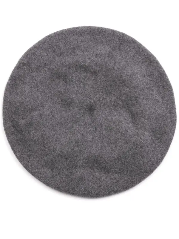 MAISON MARGIELA Four-stitch Virgin Wool Beret - Grey