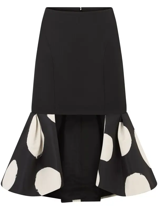 Nina Ricci Double-flounce Midi Skirt - Black