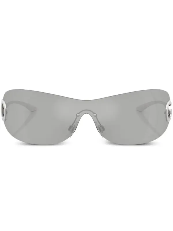 Dolce & Gabbana Shield-frame Sunglasses - Silver