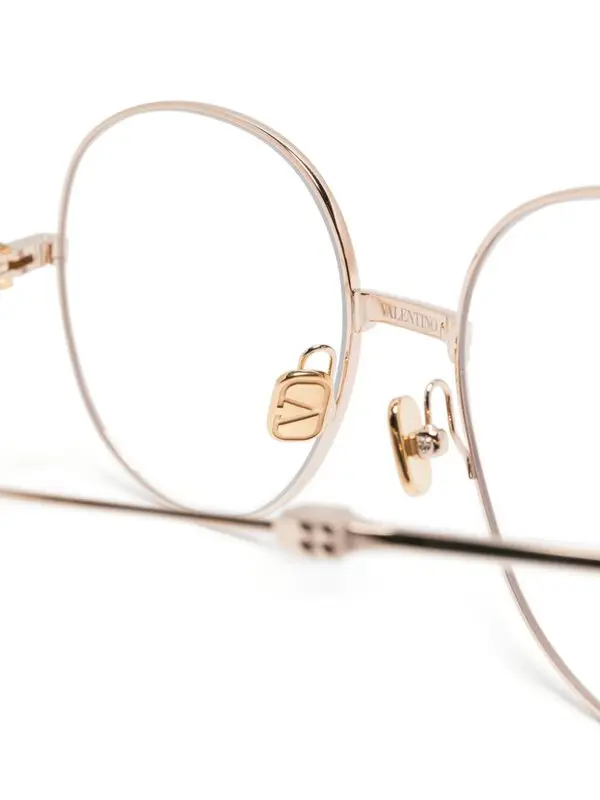 Valentino Garavani V-stud Iii Eyeglasses - Gold