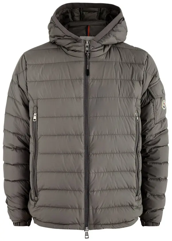 Moncler Galion Quilted Shell Jacket - Brown