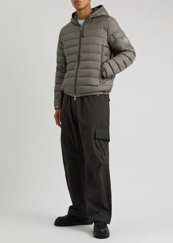 Moncler Galion Quilted Shell Jacket - Brown