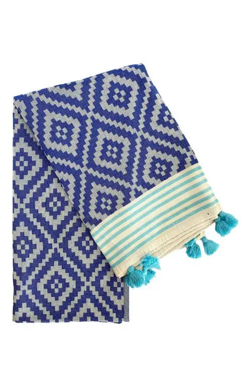 ECO HILANA Merida Turkish Towel / Blanket - Blue